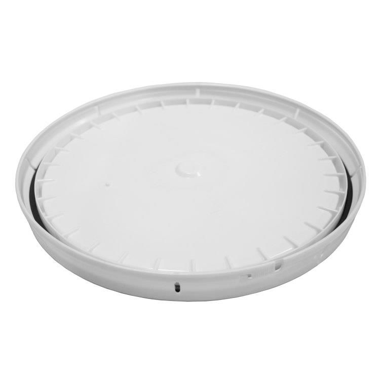 5 GALLON WHITE HDPE COVER W/ GASKETED TEAR TAB. Pipeline Packaging