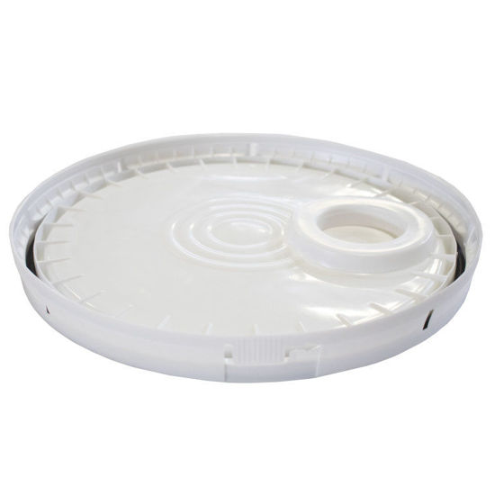 3.5-6-Gallon White HDPE Plastic Pail Cover, 70 MM Screw Cap. Pipeline ...