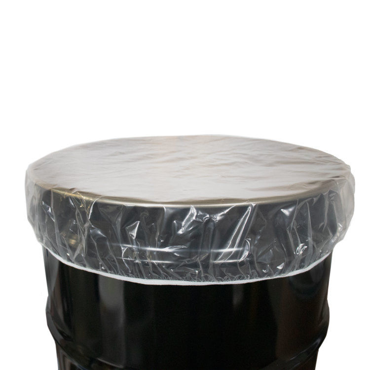 4 Mil LDPE Plastic Dust Cap for 55 Gallon Steel Drums. Pipeline Packaging