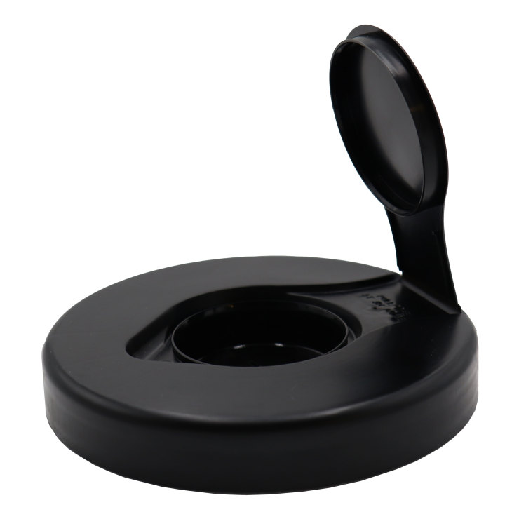 128 mm Black LLDPE Plastic Snap On Cap w/ Seal. Pipeline Packaging