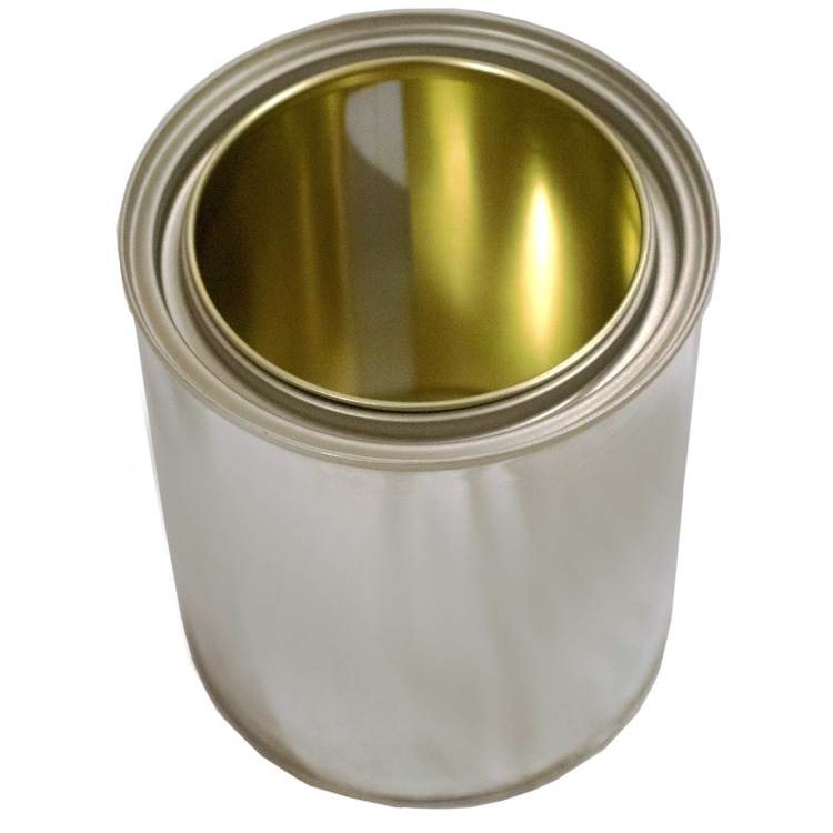 1 Quart Round Metal Paint Can, Gold Phenolic Lining w/ Cover, VPPA ...