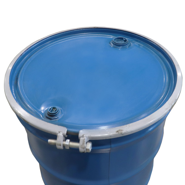 55 Gallon Blue Open Head Steel Reconditioned Drum, 2 " & 3/4" TriSure ...