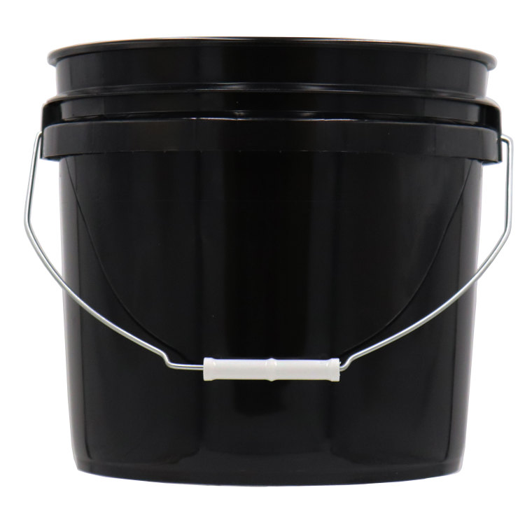 3.9 Gallon Black HDPE Plastic Open Head Pail, UN Rated. Pipeline Packaging