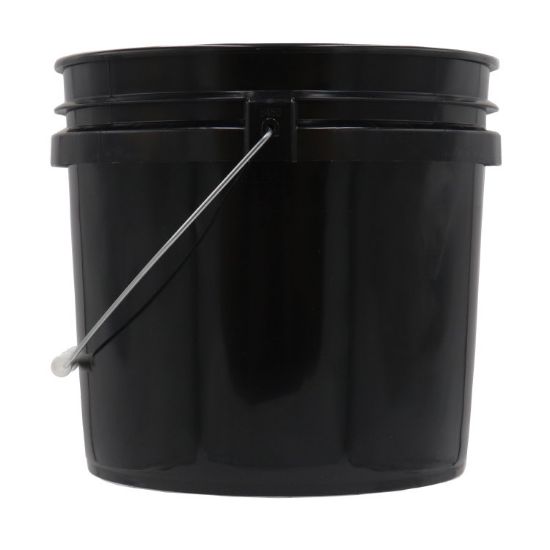 3.9 Gallon Black HDPE Plastic Open Head Pail, UN Rated. Pipeline Packaging
