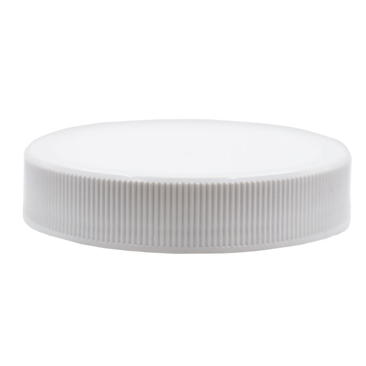 53 mm, 53-400 White Ribbed, Matte Top, PP Plastic Screw Cap, FSM-1 Pulp ...