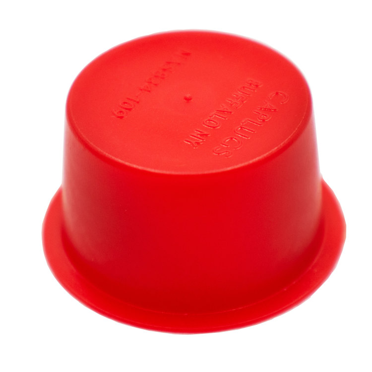 38 mm Red LDPE Plastic Tapered T-14 Cap Plug. Pipeline Packaging