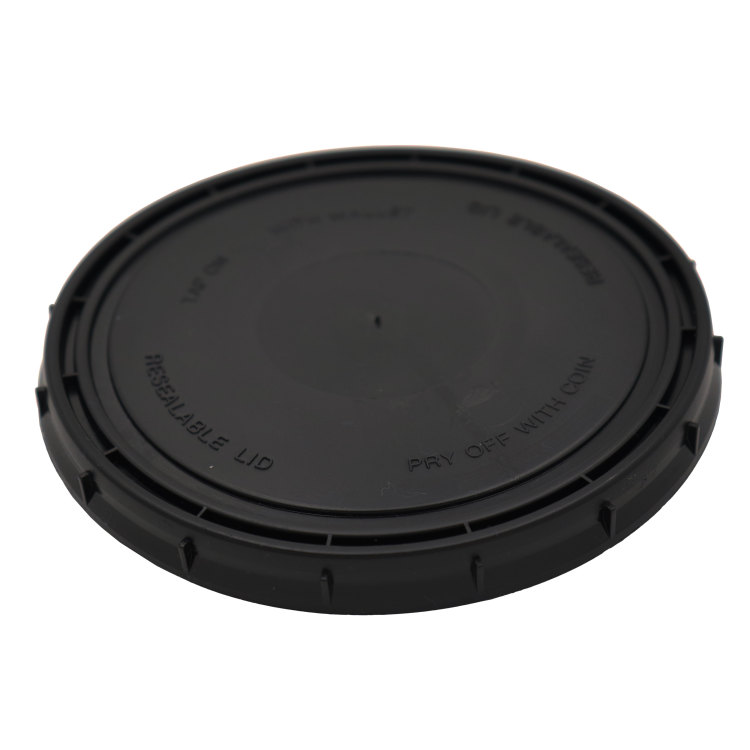 32 oz, 1 Quart, Black HDPE Plastic Vapor Lock Lid. Pipeline Packaging