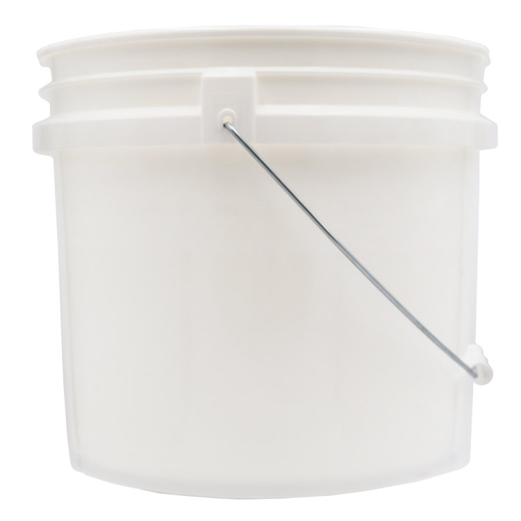 3.5 Gallon White HDPE Plastic Open Head Pail. Pipeline Packaging