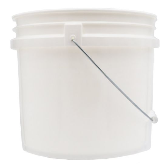 3.5 Gallon White HDPE Plastic Open Head Pail. Pipeline Packaging