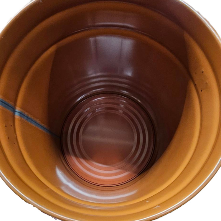 5 Gallon Gray Steel Open Head Pail, w/ CWL, Red Phenolic Lining, 3.5 ...