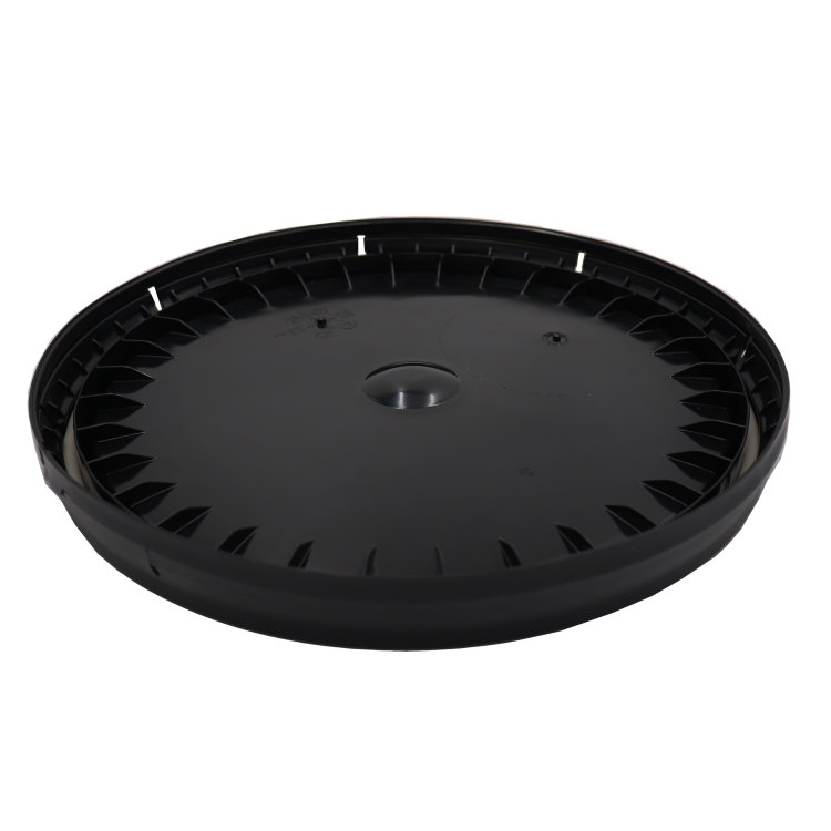 3.5-6 Gallon Black HDPE Plastic Pail Cover. Pipeline Packaging