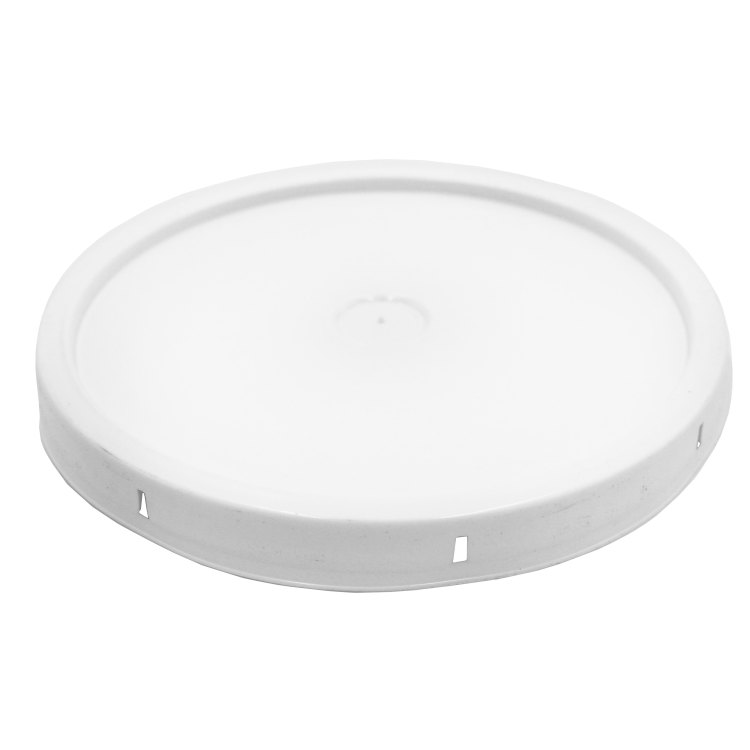 1.5 Gallon White HDPE Plastic Pail Cover w/ EPDM Gasket. Pipeline Packaging