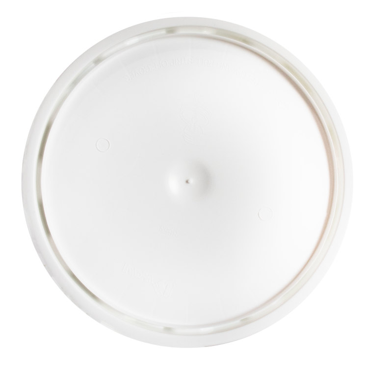 3.5-7 Gallon White HDPE Plastic Pail Cover, TriSeal, Tear Tab ...