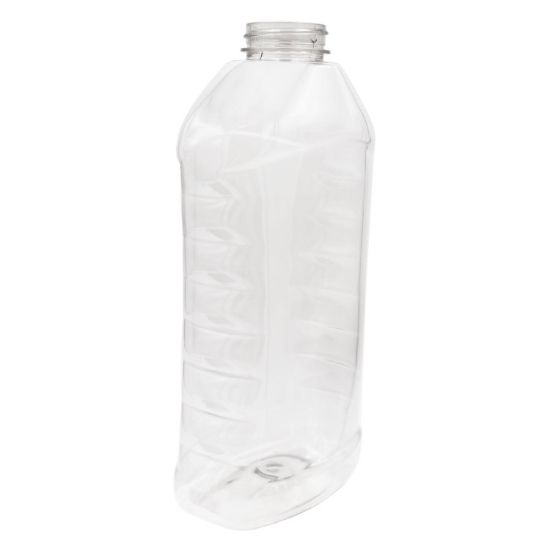 48 oz Clear PET Plastic Inverted Ribbed Hour Glass Bottle, 38-400 ...