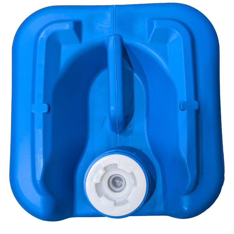 20 Liter Blue HDPE Plastic Square Tight Head Pail, UN Rated, 2 ...