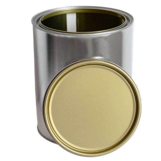 1 Gallon Round Paint Can, Gold Lined, 610 x 711 w/ Gold Lined Cover ...