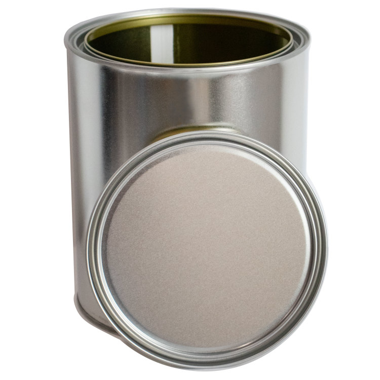 1 Gallon Round Paint Can, Gold Lined, 610 x 711 w/ Gold Lined Cover ...