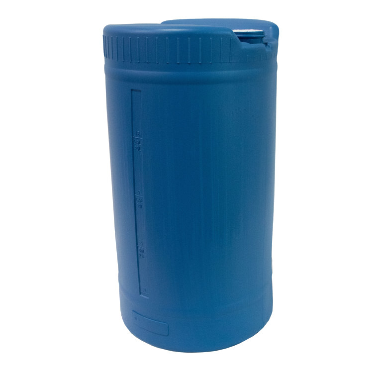 15 Gallon Blue Plastic Tight Head Drum, 2" x 2" Tri-Sure Fittings, EPDM ...