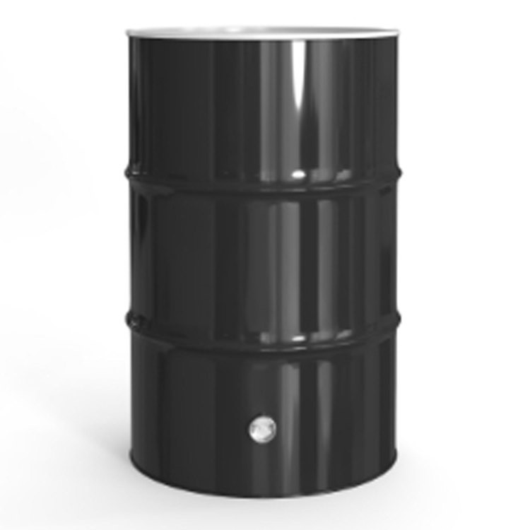 55 Gallon Black Steel Tight Head Drum, White Cover, 2" & 3/4" Tri-Sure ...