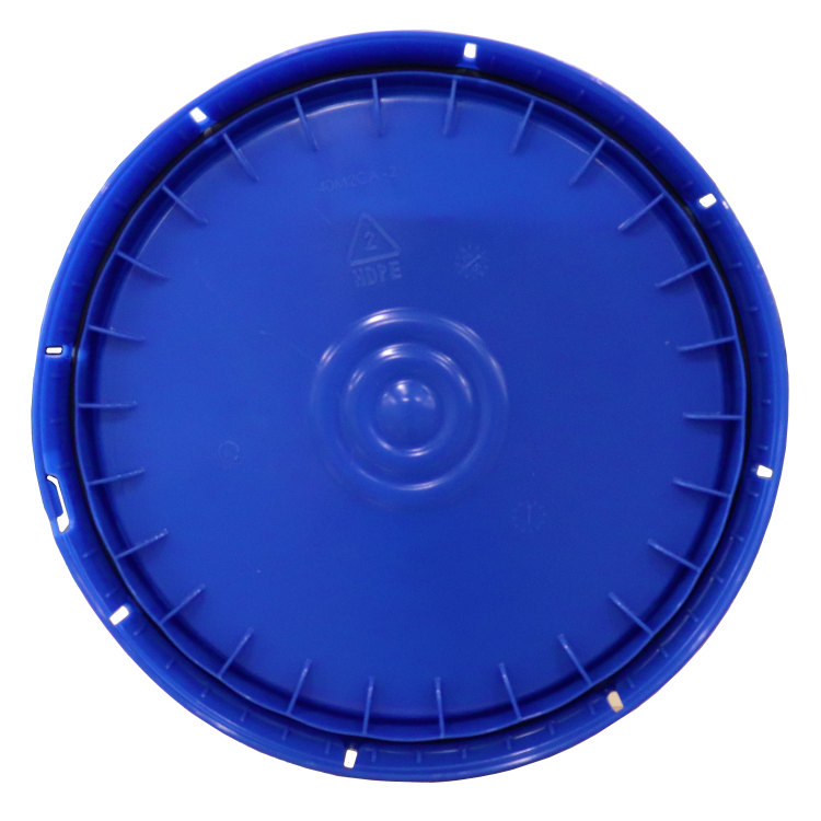 3.5-6 Gallon Blue HDPE Plastic Pail Tear Tab Cover, Gasket, UN Rated ...