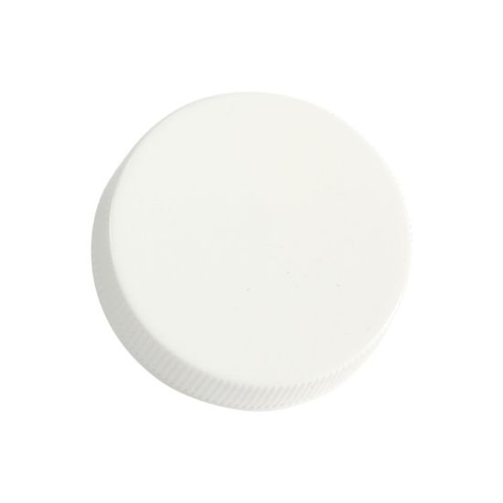 38mm 38-400 White PP Plastic Cap Smooth Top, Ribbed Sides with F217 ...
